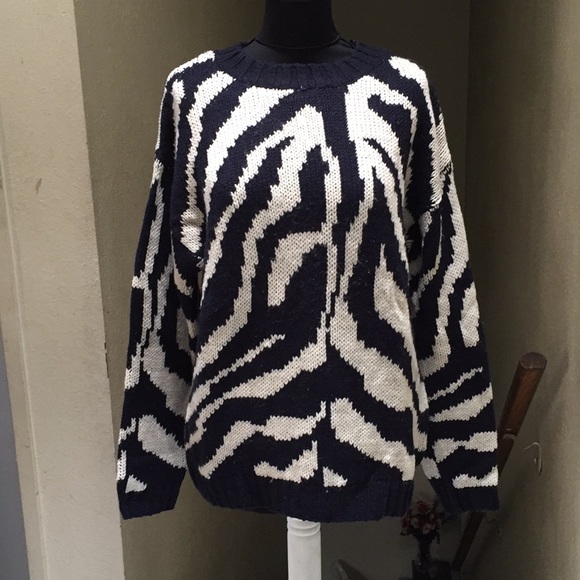 H&M | Sweaters | Zebra Print Sweater | Poshmark